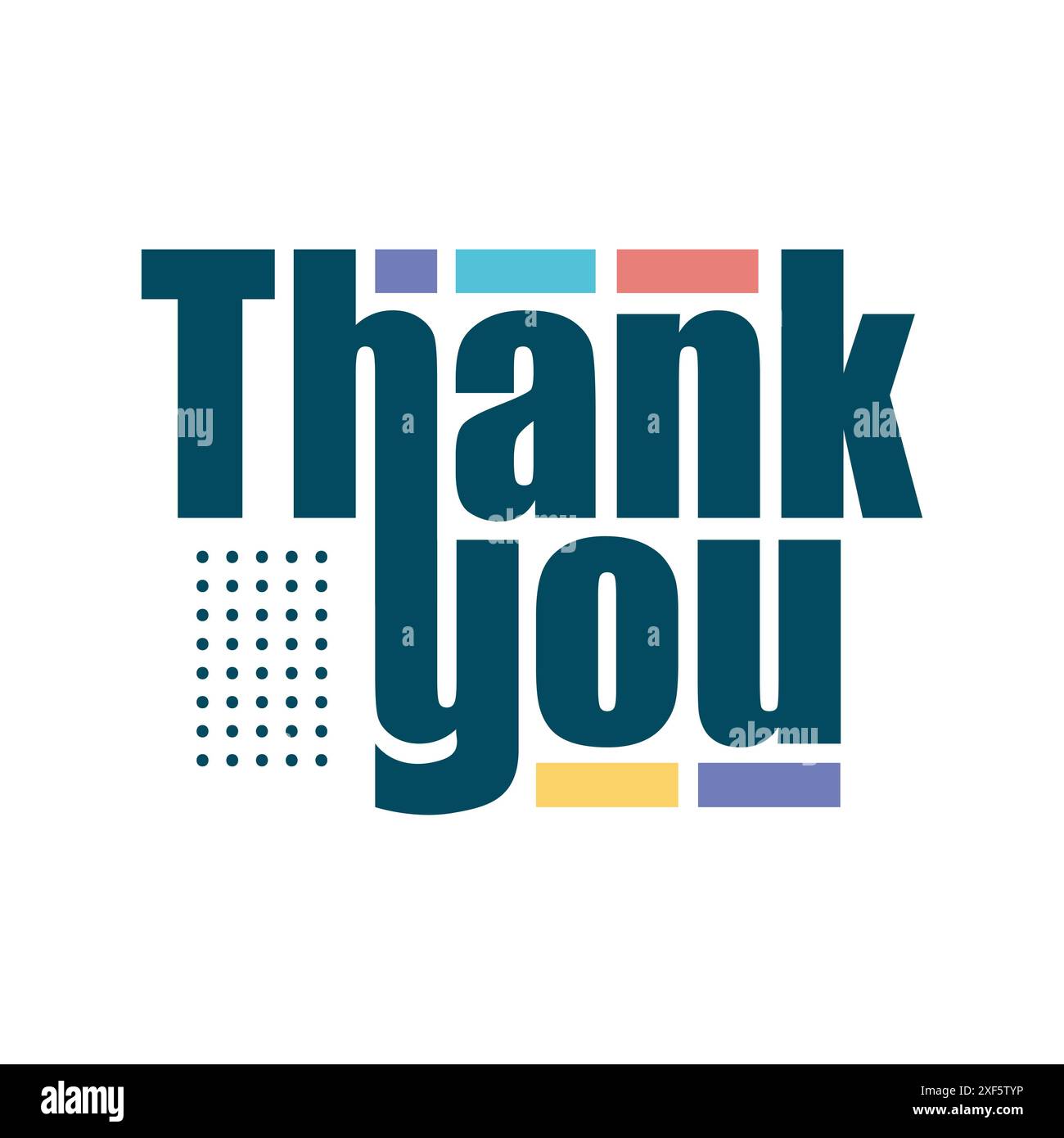 Thank You bold typography greeting card logo. Thank You banner, poster ...