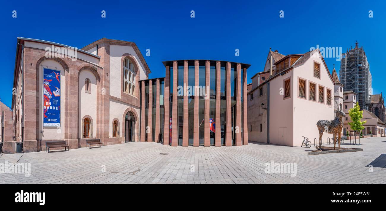 Selestat, France - 06 25 2024: View the facade of Humanist Library and ...