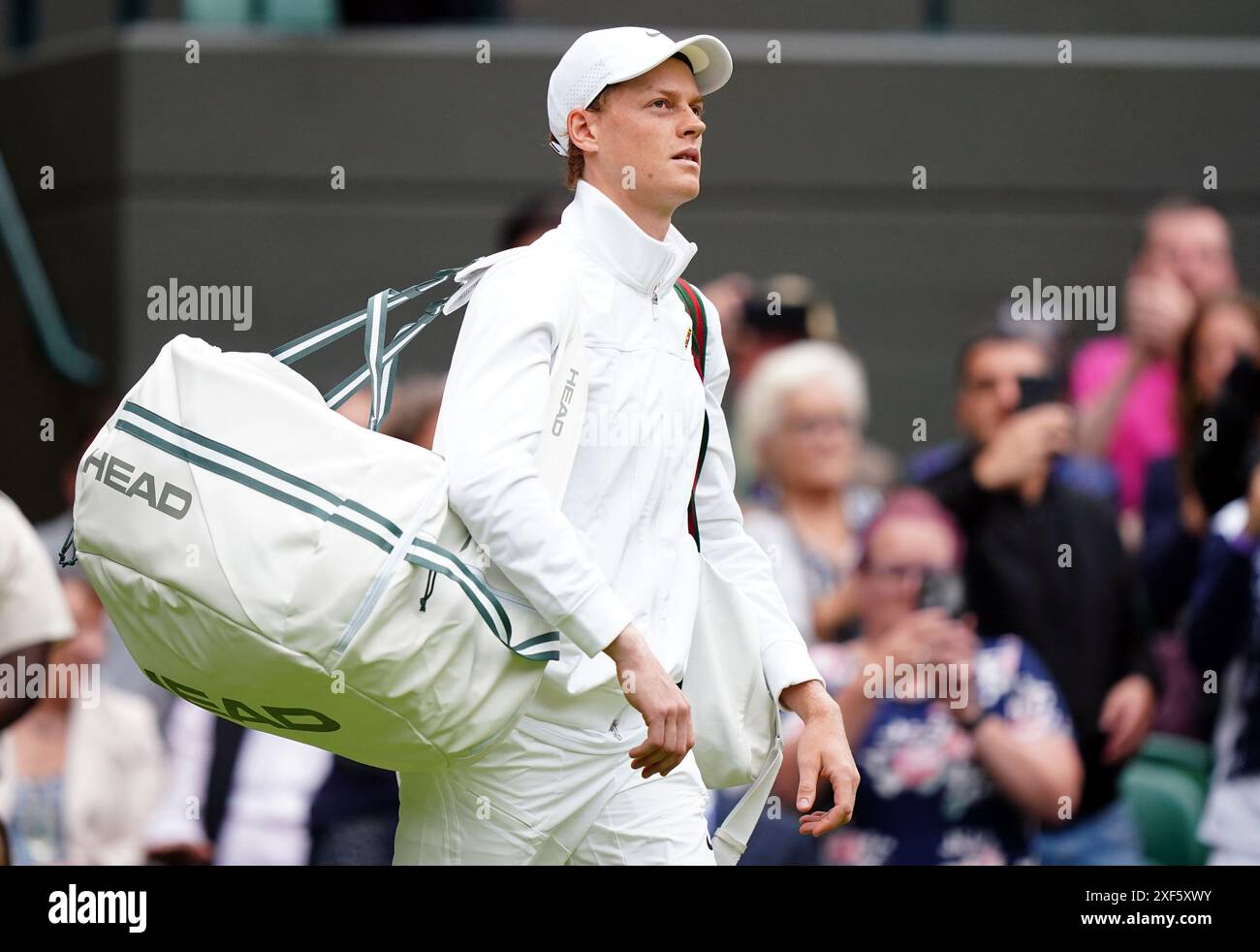 Jannik Sinner ahead of his match against Yannick Hanfmann on day one of ...