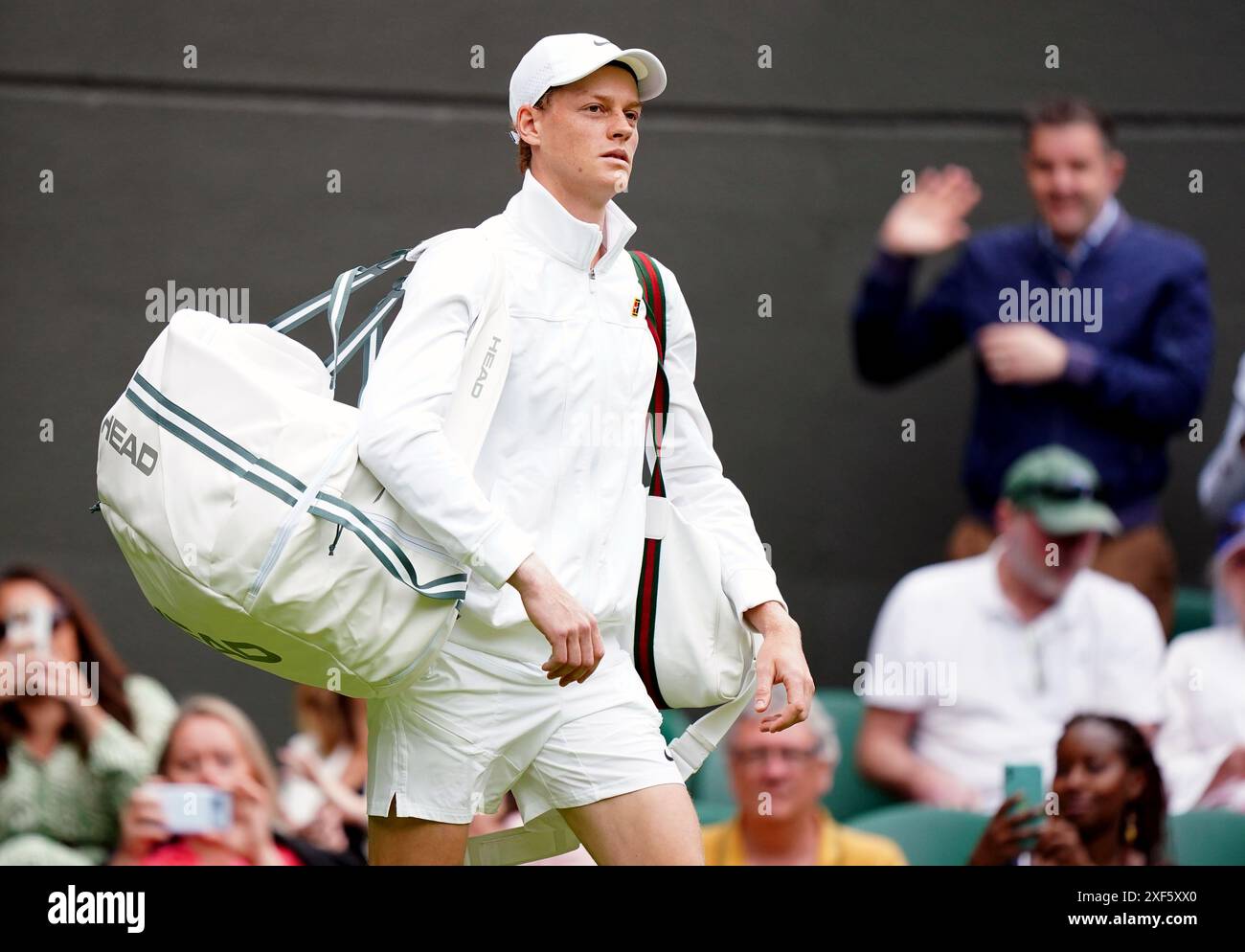 Jannik Sinner ahead of his match against Yannick Hanfmann on day one of ...
