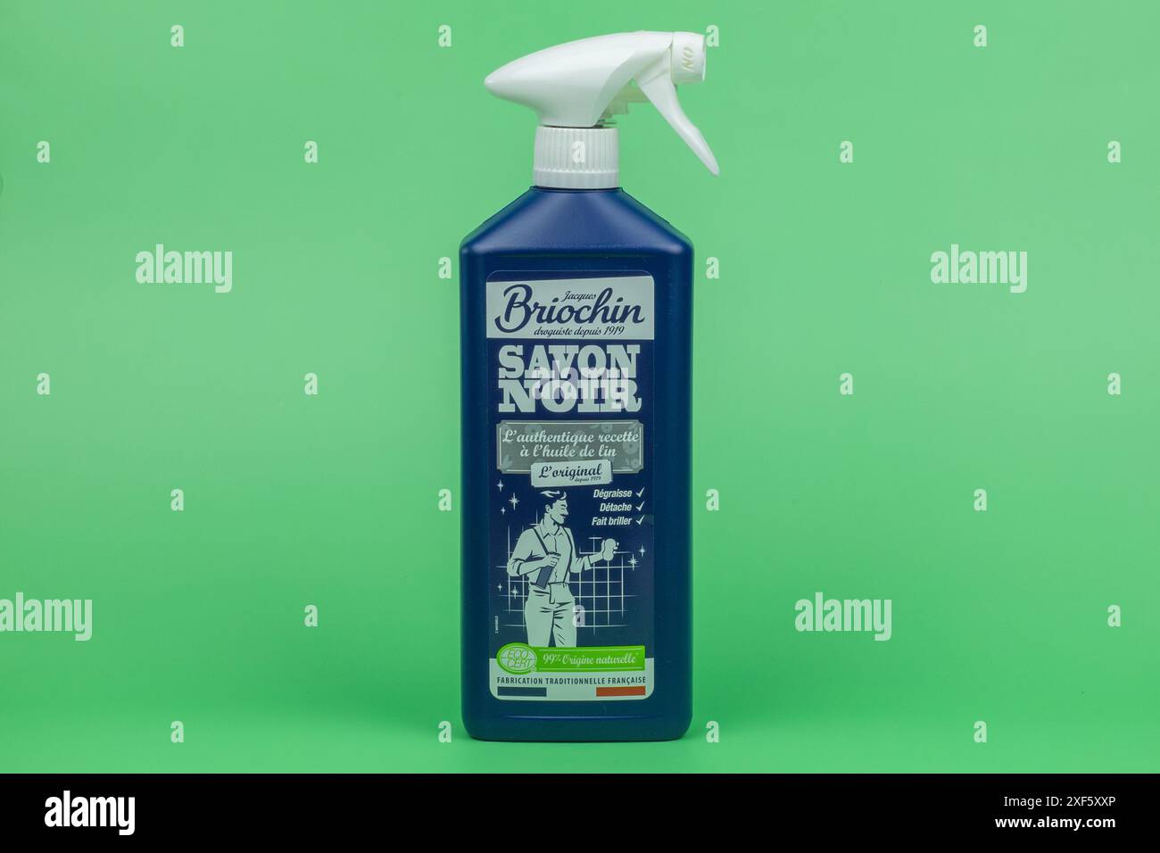 black soap spray made by Briochin Stock Photo - Alamy