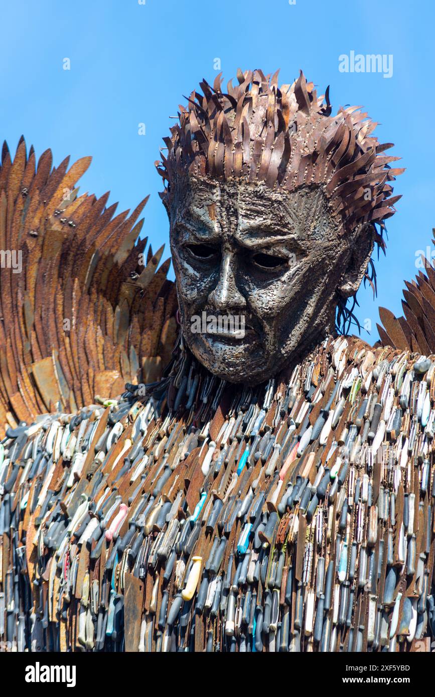 The Knife Angel statue unveiled in the High Street of Southend on Sea ...