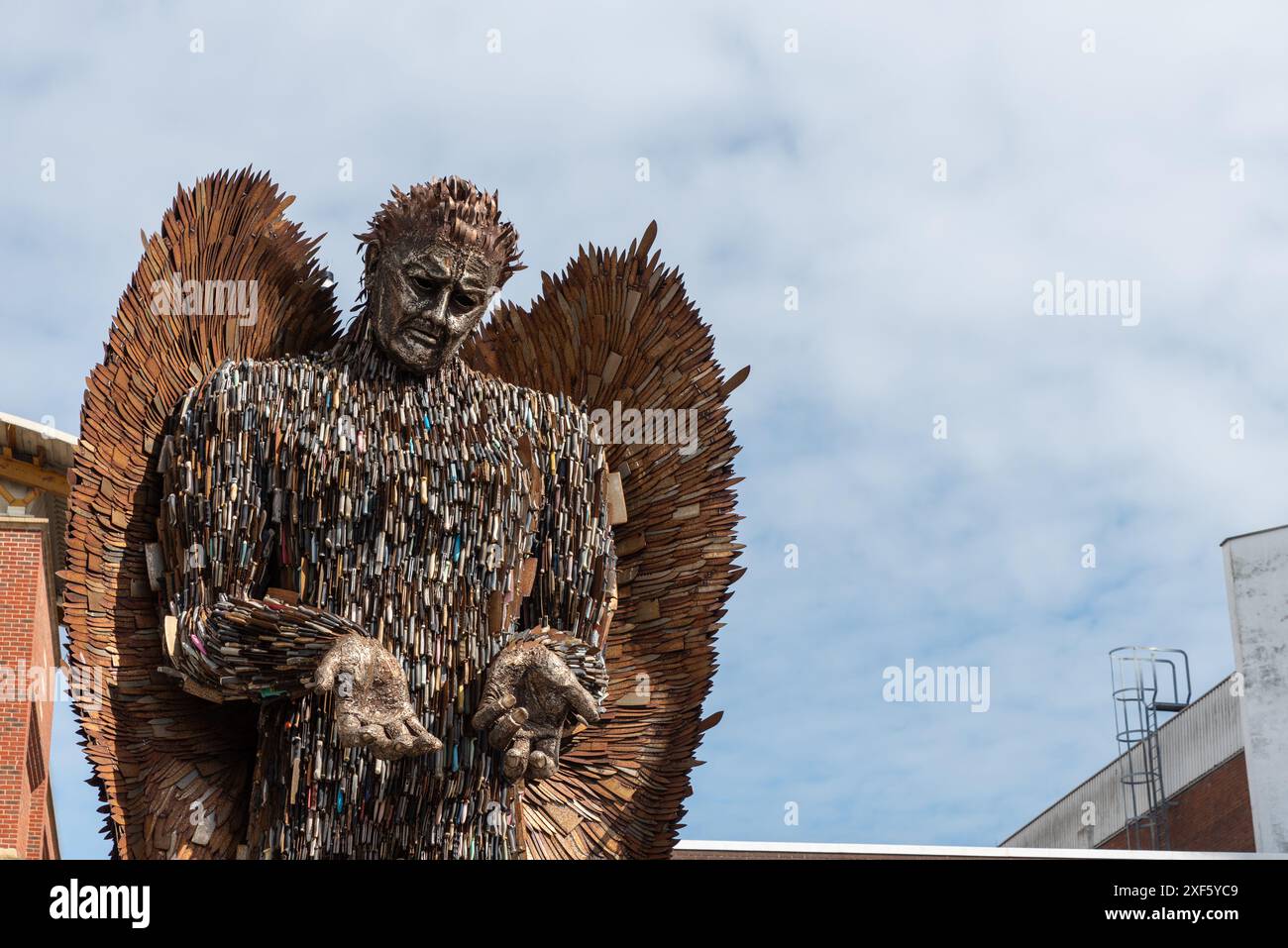 The Knife Angel statue unveiled in the High Street of Southend on Sea ...