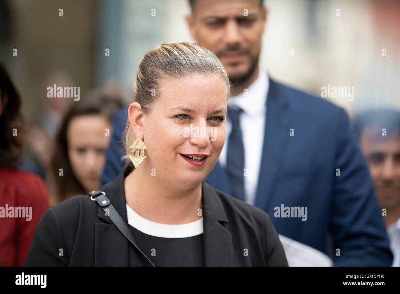 Mathilde Panot arrives for a welcoming day at the National Assembly in ...