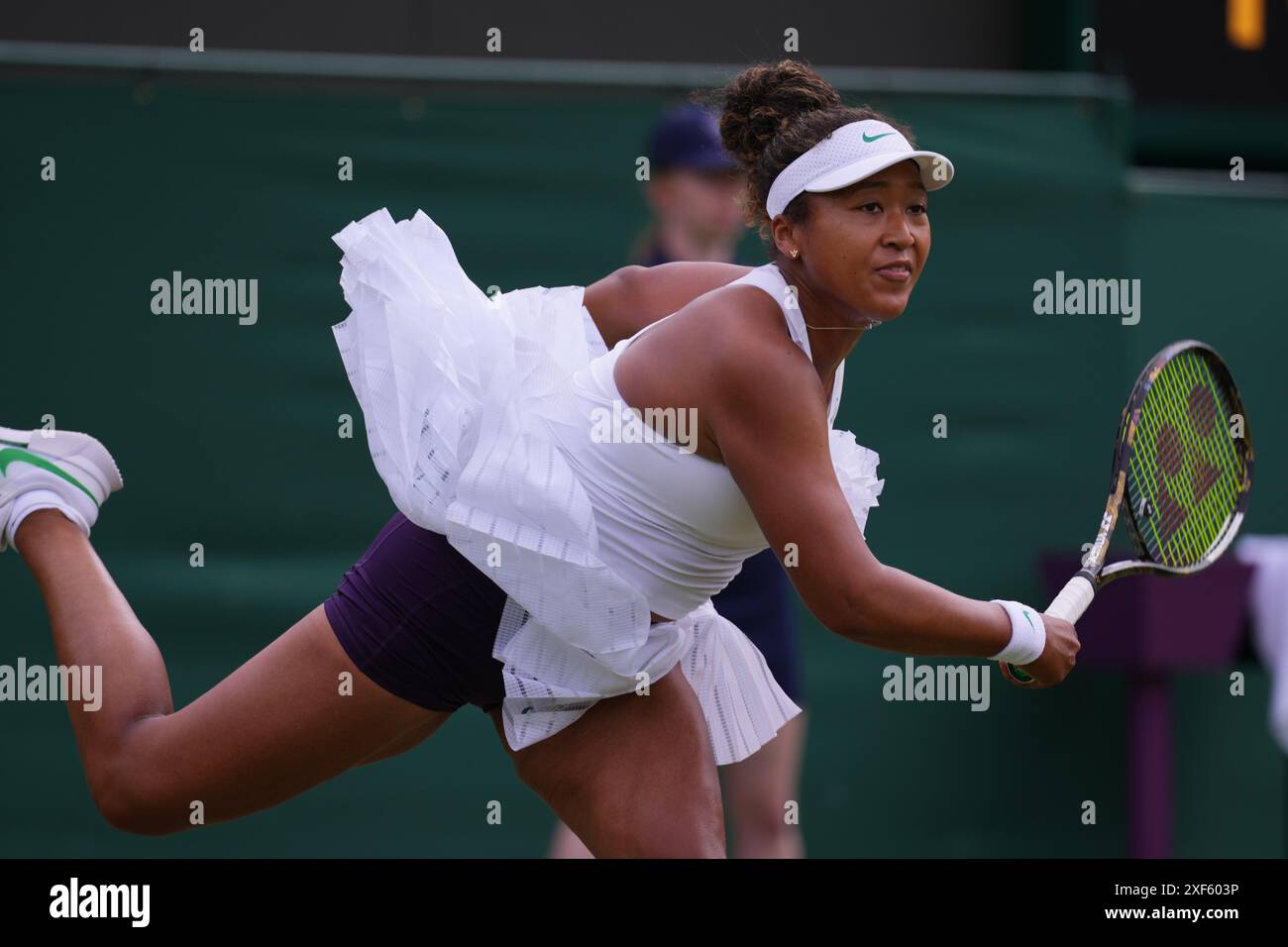 LONDON, ENGLAND - JULY 01: Naomi Osaka of Japan plays a shot against ...