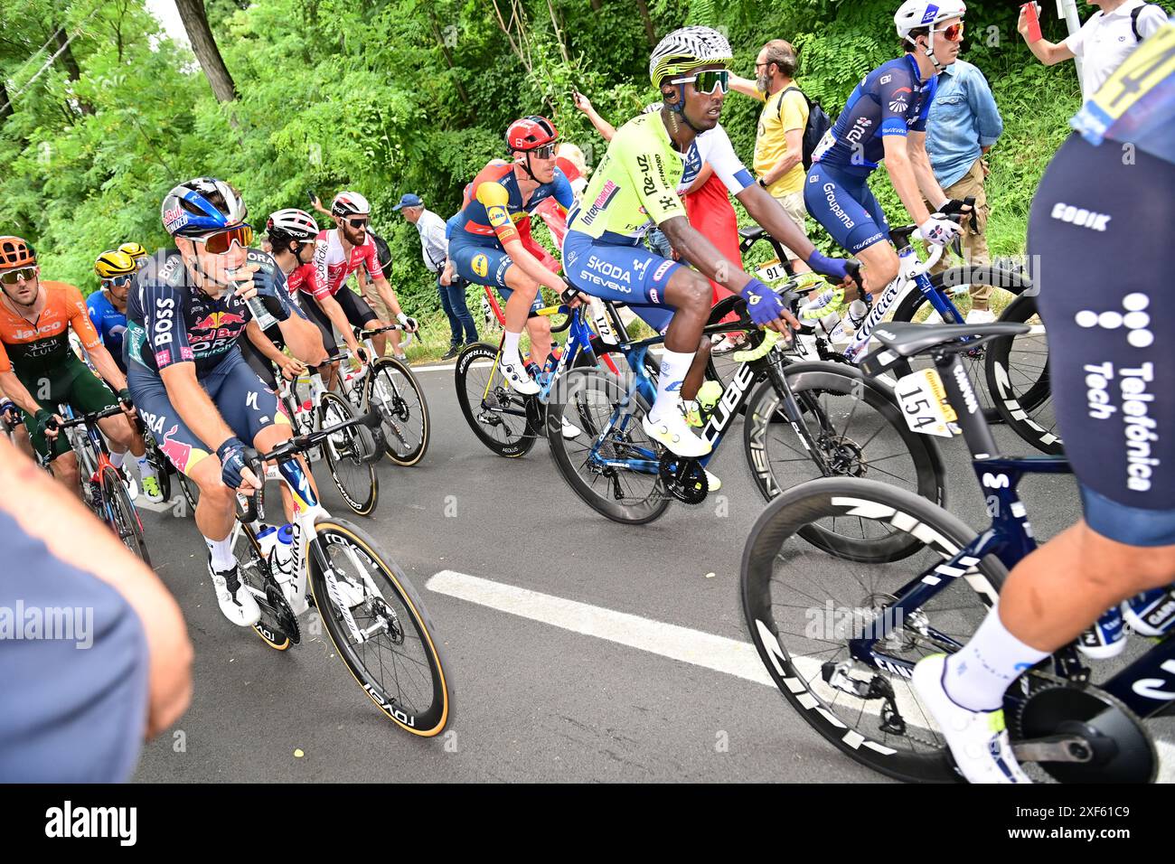 Tour de France 2024 Stage 3 Piacenza to Turin. Biniam Girmay (Intermarché - Wanty) wins the ...