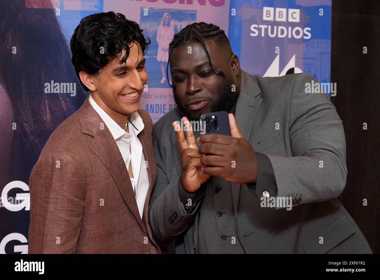 Rahul Pattni (left) and Ephraim Sampson arriving for a screening of A ...