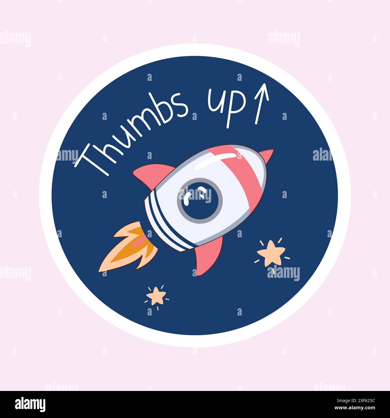 Cartoon good work sticker, thumbs up Stock Vector Image & Art - Alamy