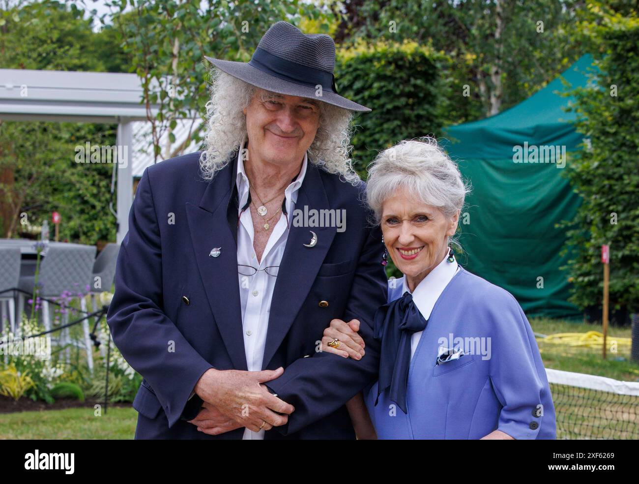 London, UK. 1st July, 2024. Guitarist Brian May and his wife Actress ...