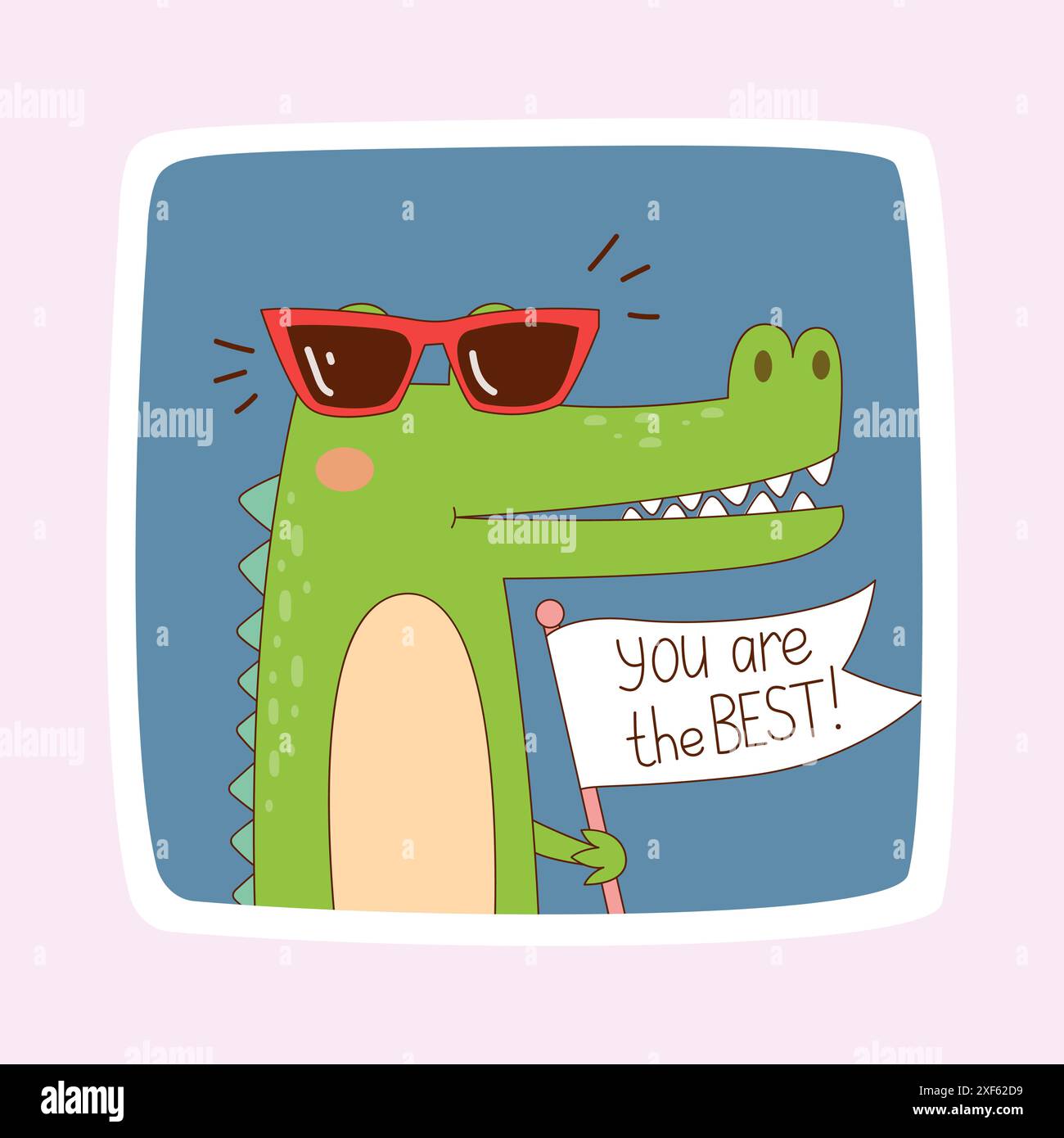 Cartoon good work sticker, you are the best Stock Vector Image & Art ...