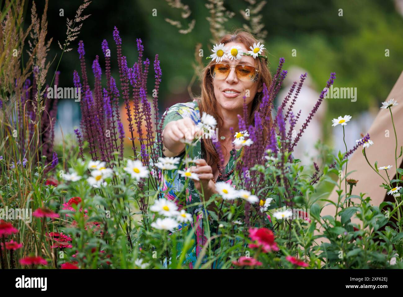 London, UK. 1st July, 2024. The Flower power field, Designer Kathryn ...
