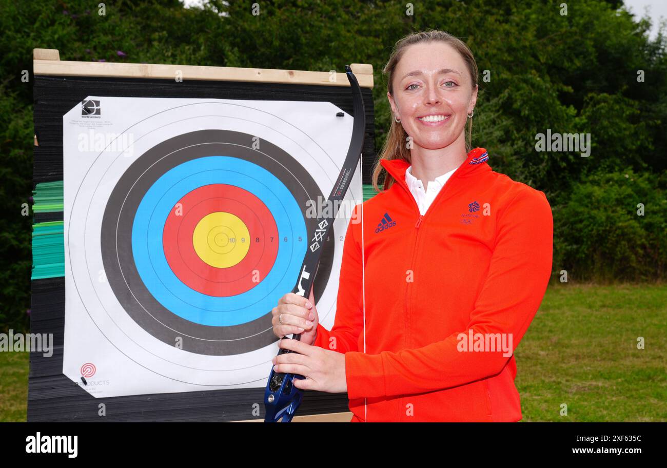 Penny Healey during the Team GB Paris 2024 Archery and Skateboarding ...