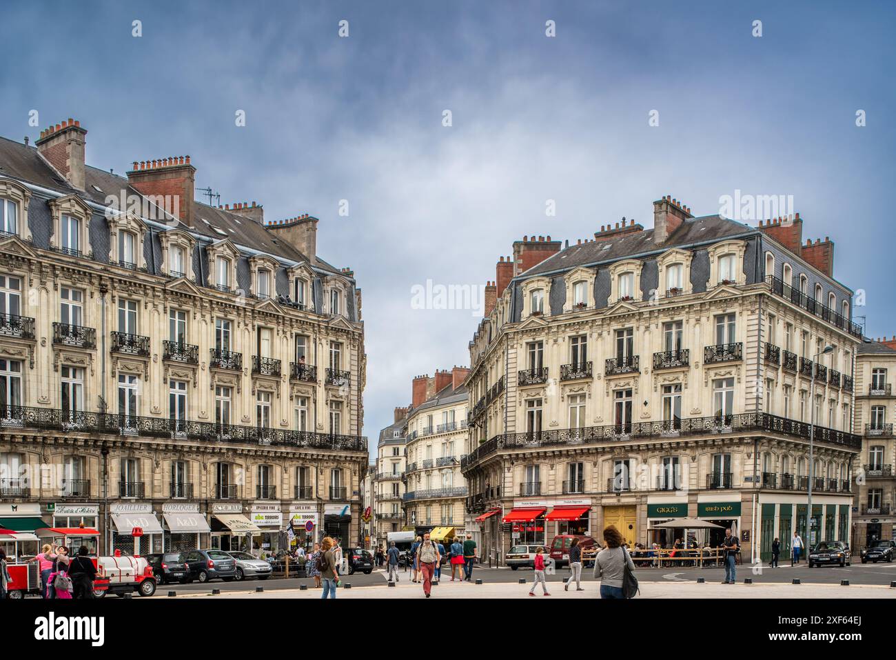 Scenic view of the historical buildings in Saint Pierre Square located ...