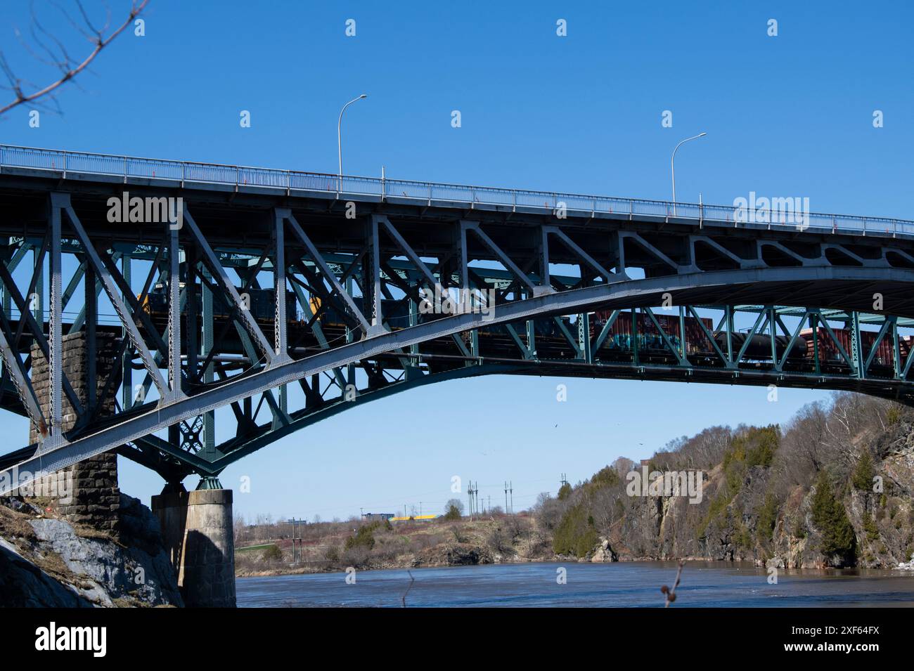 Reversing Falls Bridge from the lookout point in Saint John, New ...
