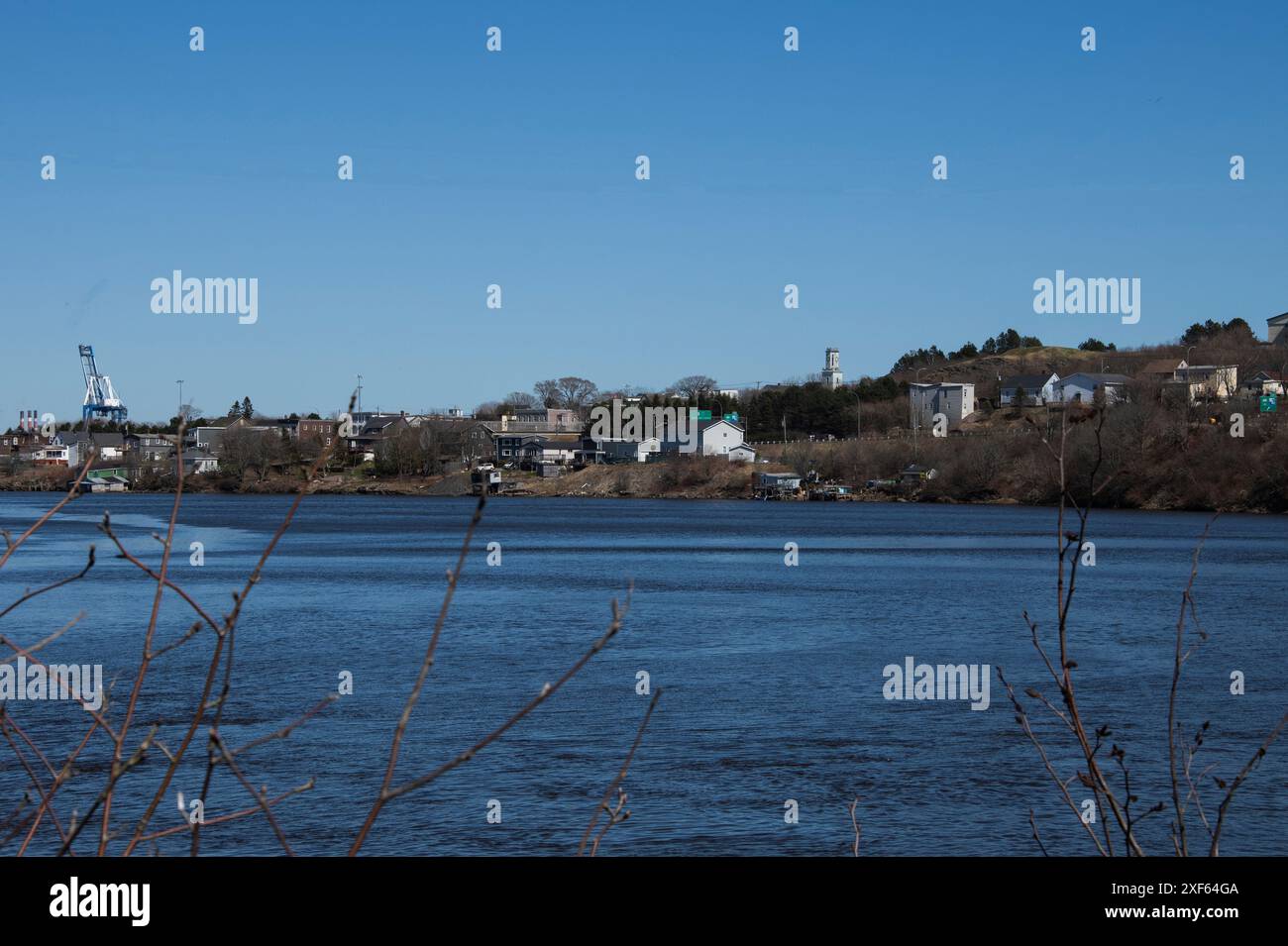 View of the Saint John River from the lookout point by the Skywalk in ...