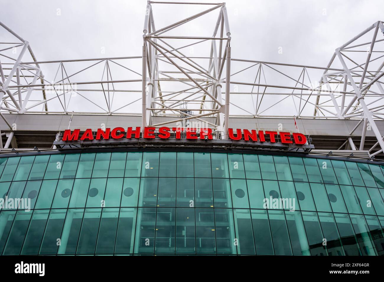 Manchester Trafford UK 29 June 2024. Iconic football stadium entrance ...