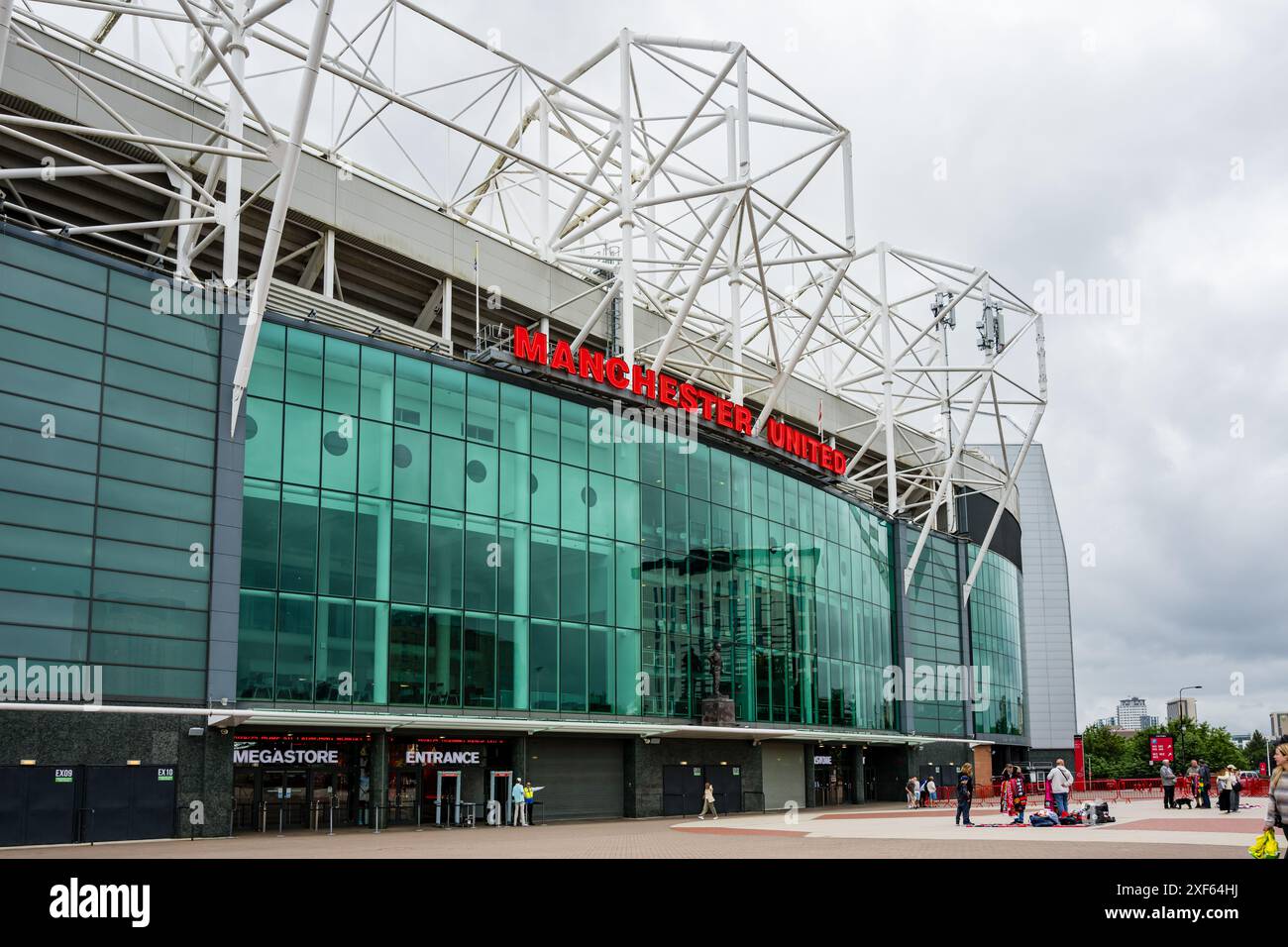 Manchester Trafford UK 29 June 2024. Exterior view of a famous football ...