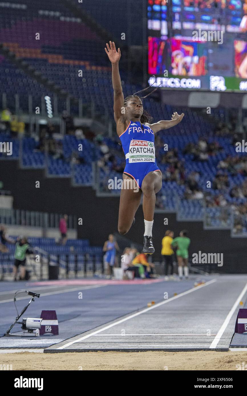 Hilary Kpatcha (France) during the long jump women final at European ...