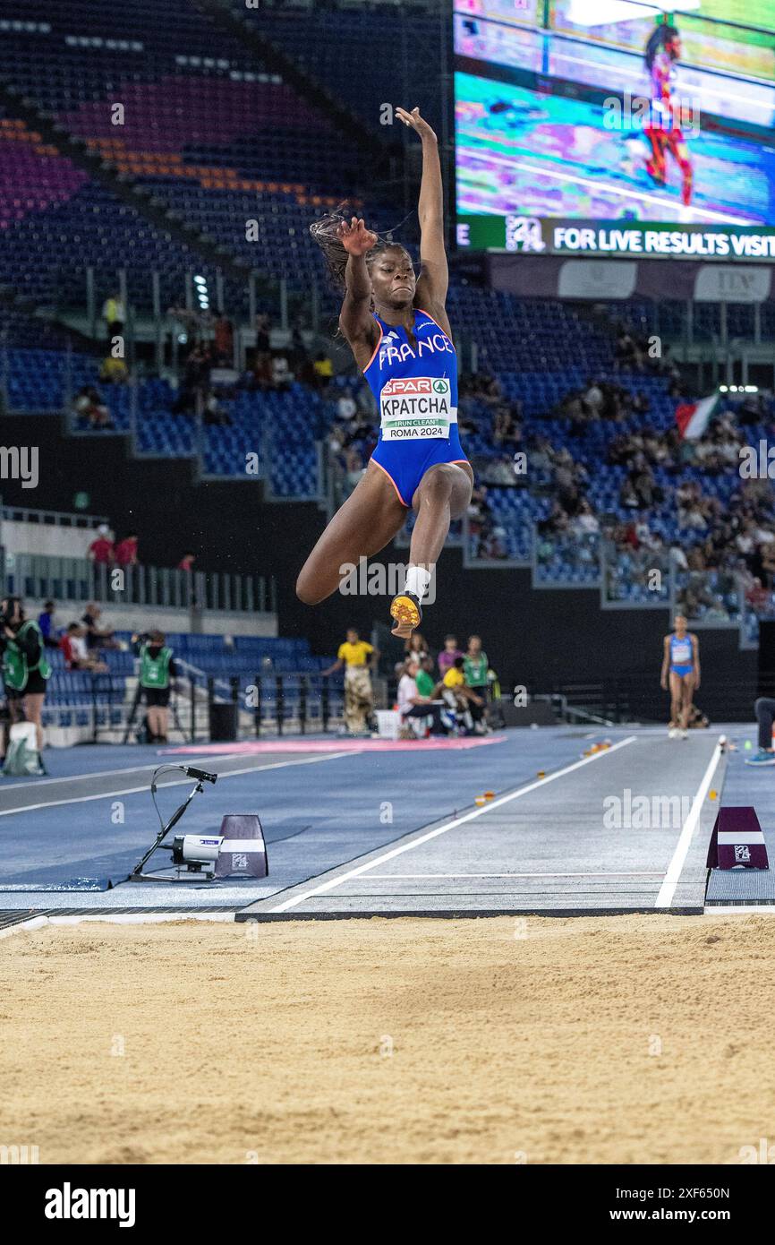 Hilary Kpatcha (France) during the long jump women final at European ...