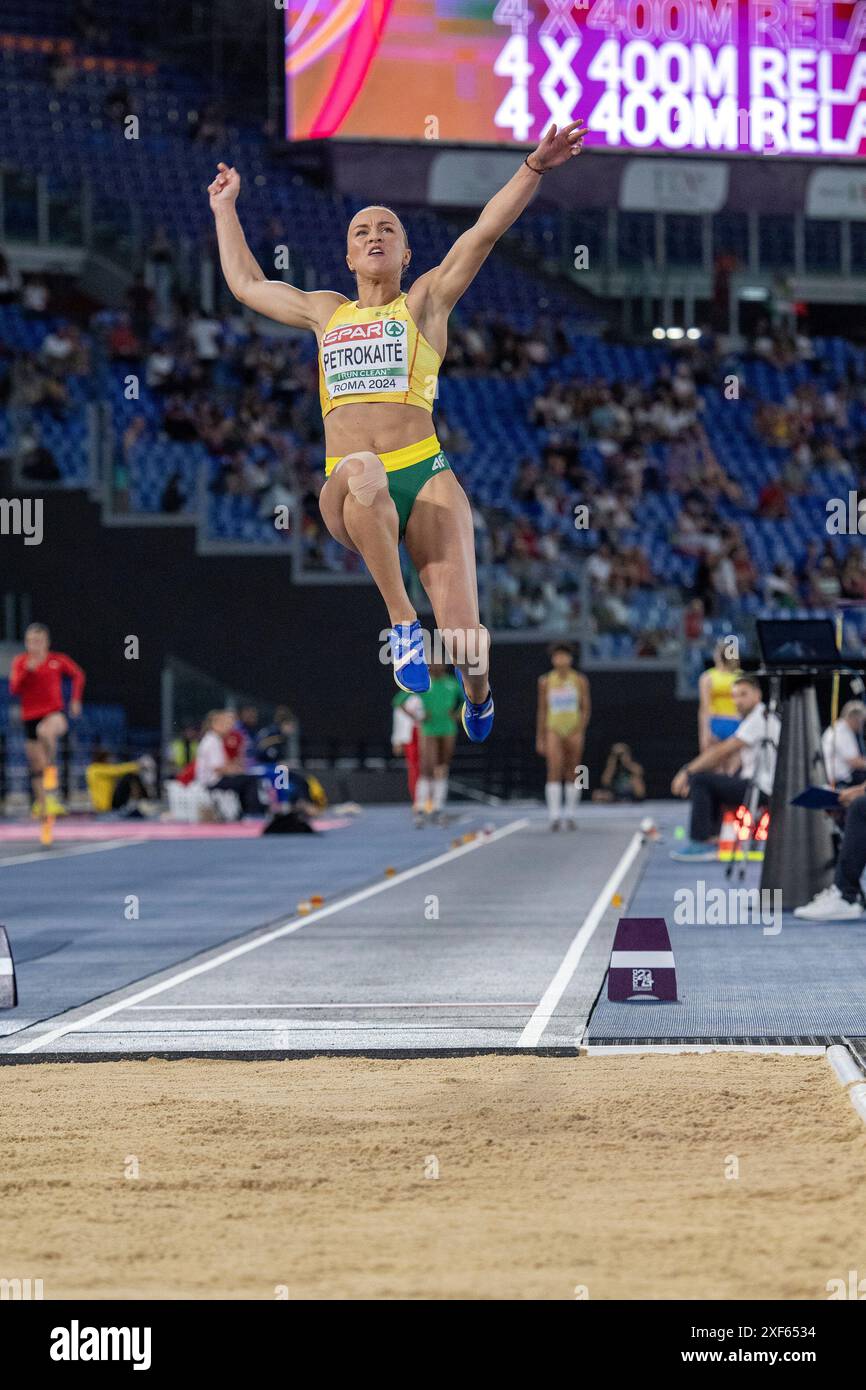 Jogailé Petrokaité (Lithuania) during the long jump women final of ...