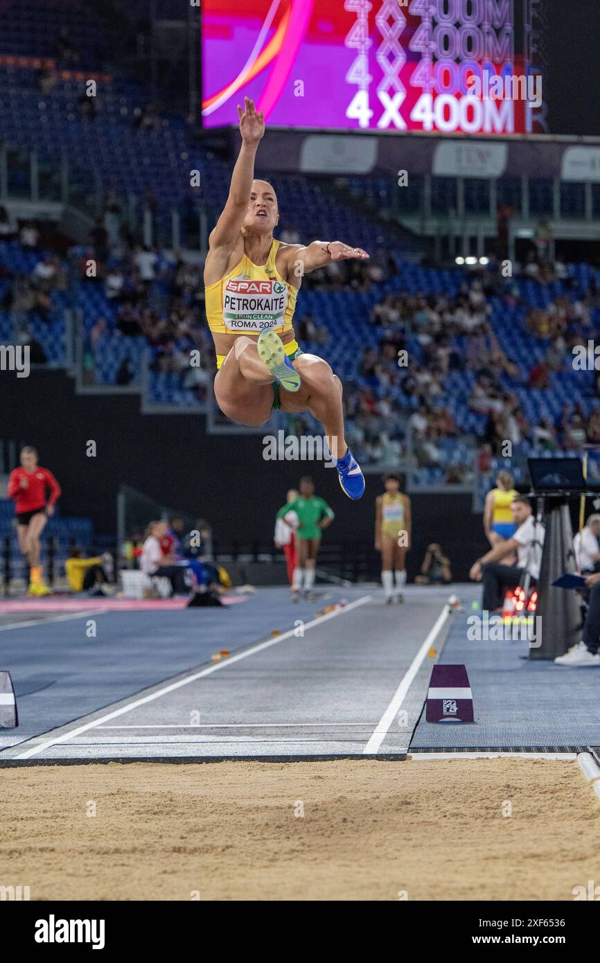 Jogailé Petrokaité (Lithuania) during the long jump women final of ...