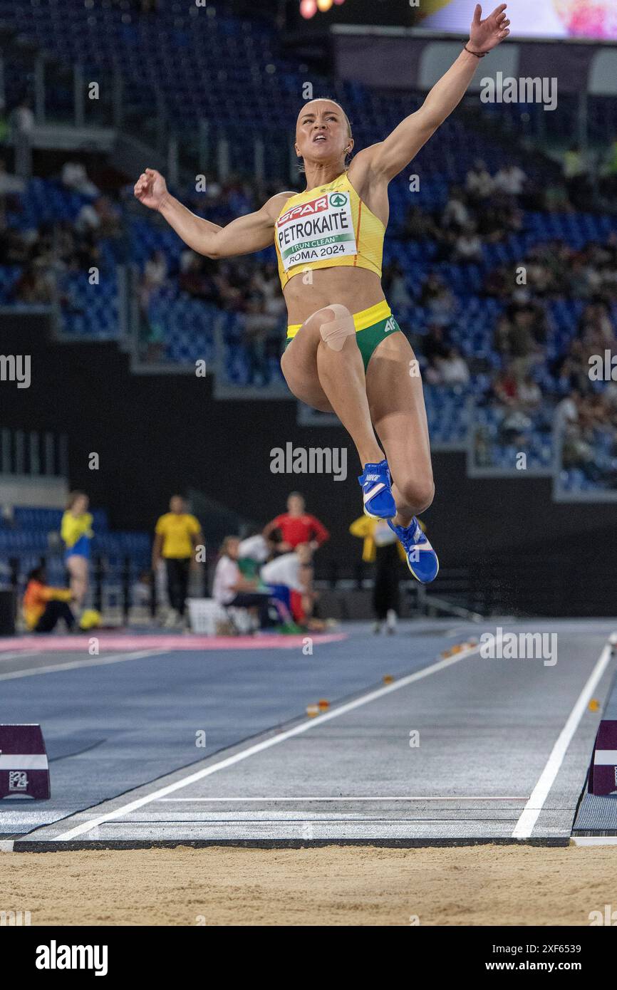 Jogailé Petrokaité (Lithuania) during the long jump women final of ...