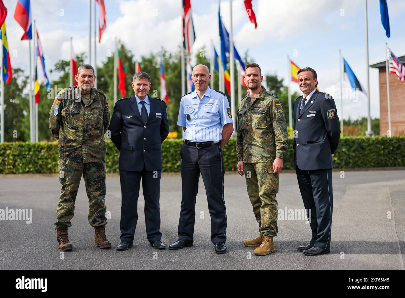 Uedem, Germany. 01st July, 2024. Major General Michael Hogrebe (l-r ...