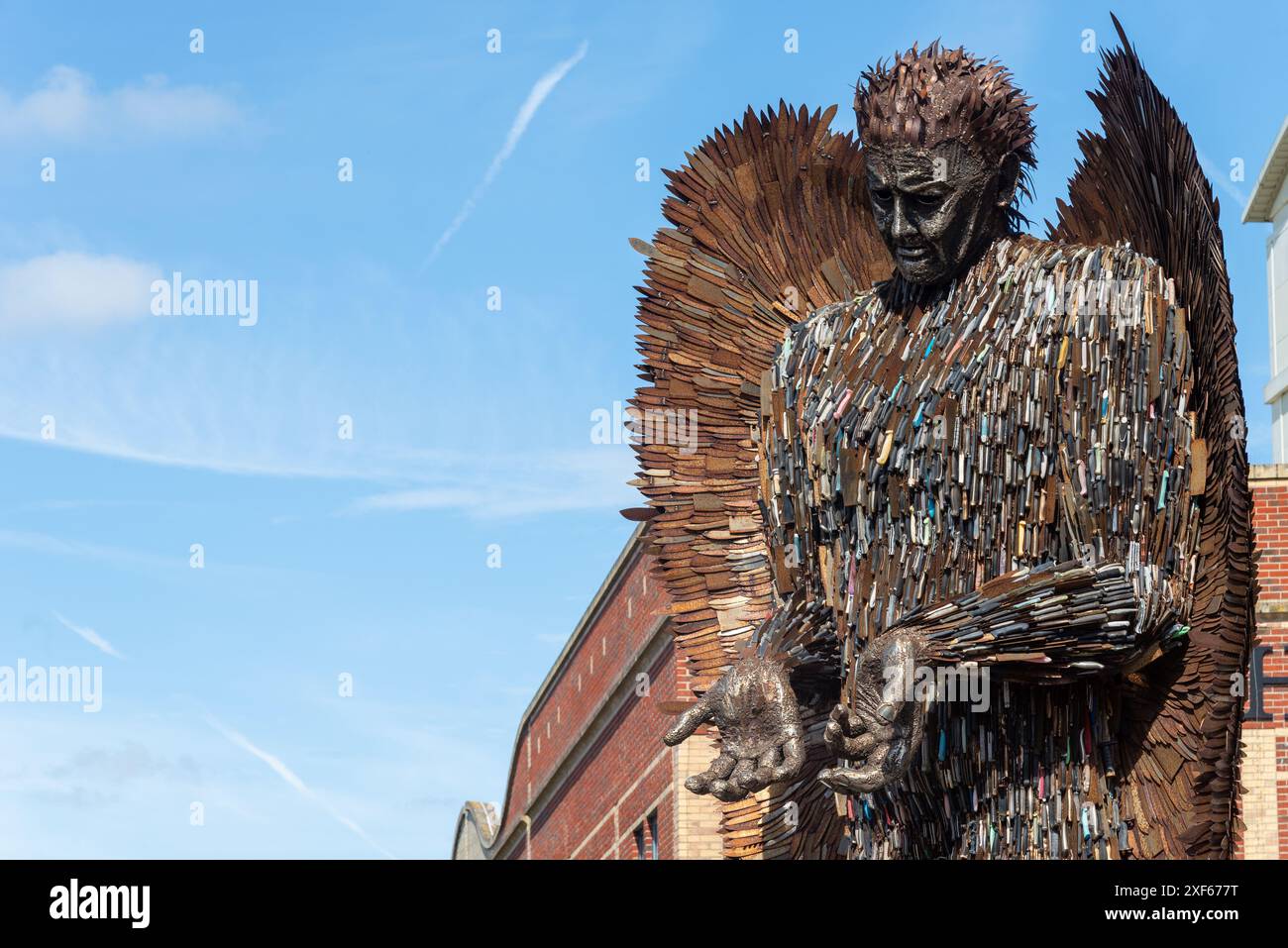 The Knife Angel statue unveiled in the High Street of Southend on Sea ...