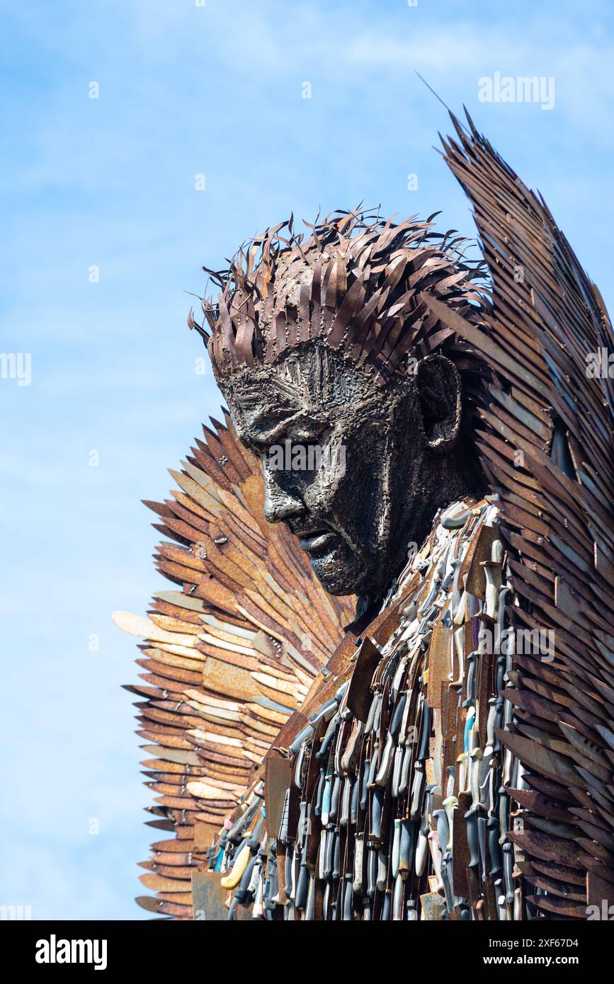 The Knife Angel statue unveiled in the High Street of Southend on Sea ...