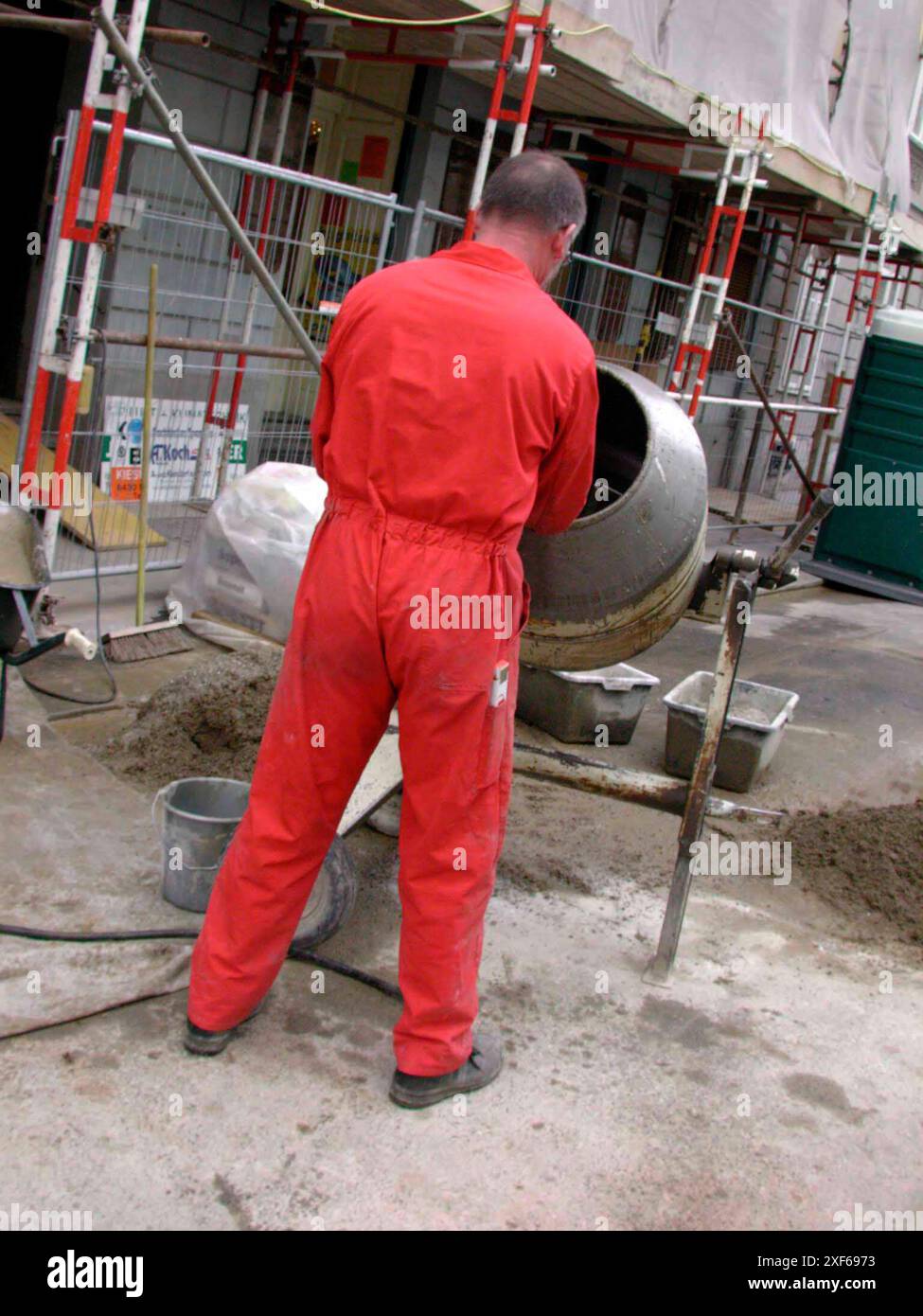 RECORD DATE NOT STATED concrete mixer or cement mixer, machine at the ...