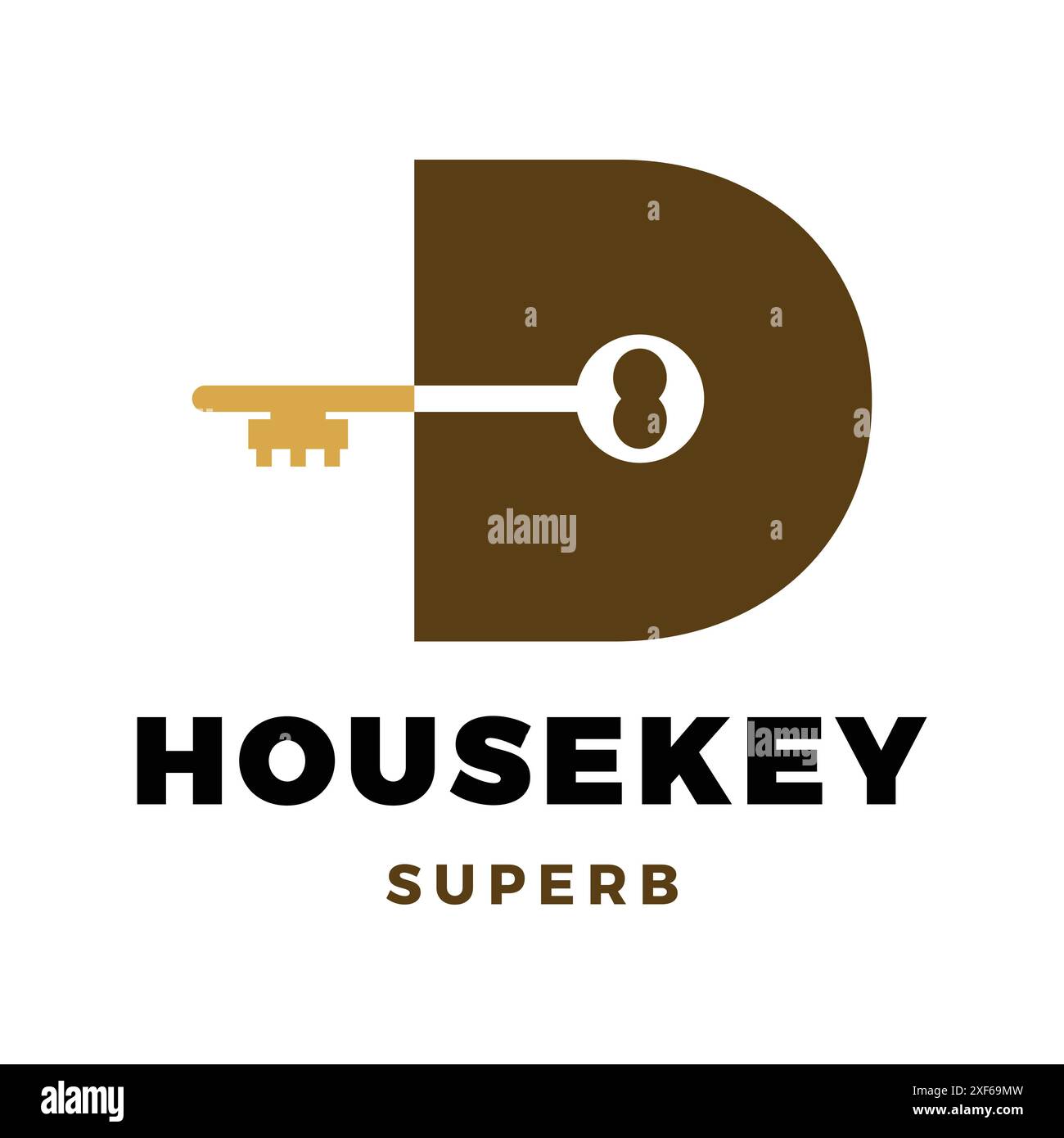 Initial Letter D House Key Icon Logo Design Template Stock Vector Image ...