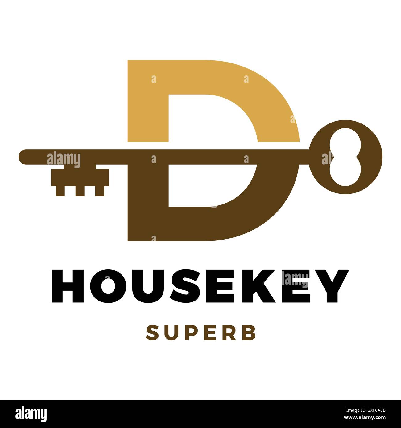 Initial Letter D House Key Icon Logo Design Template Stock Vector Image ...