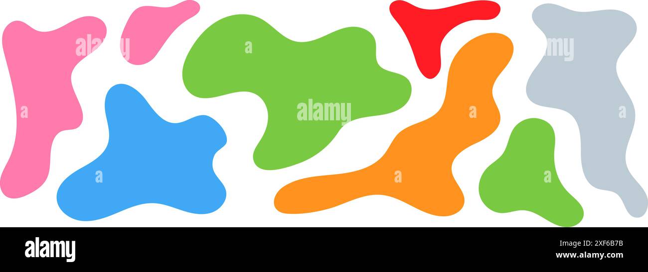 Freeform blob shapes. Abstracts amoeba shapes, freeform organic ...