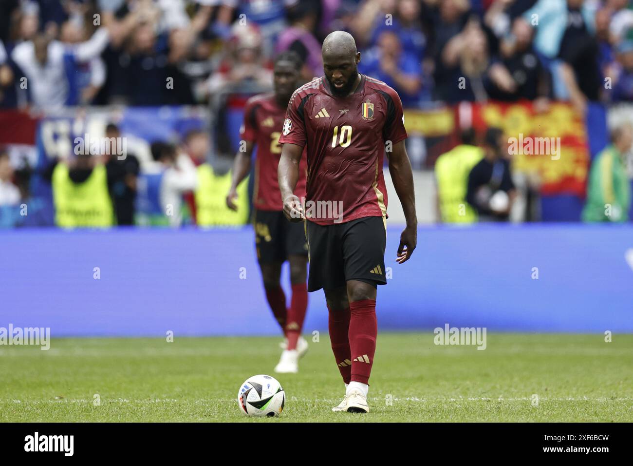DUSSELDORF - (l-r) Romelu Lukaku of Belgium disappointment after the 1 ...