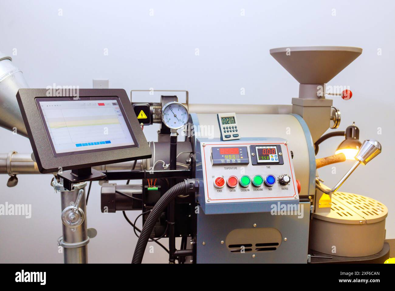 Roasting is process of preparing raw coffee beans baking Stock Photo ...