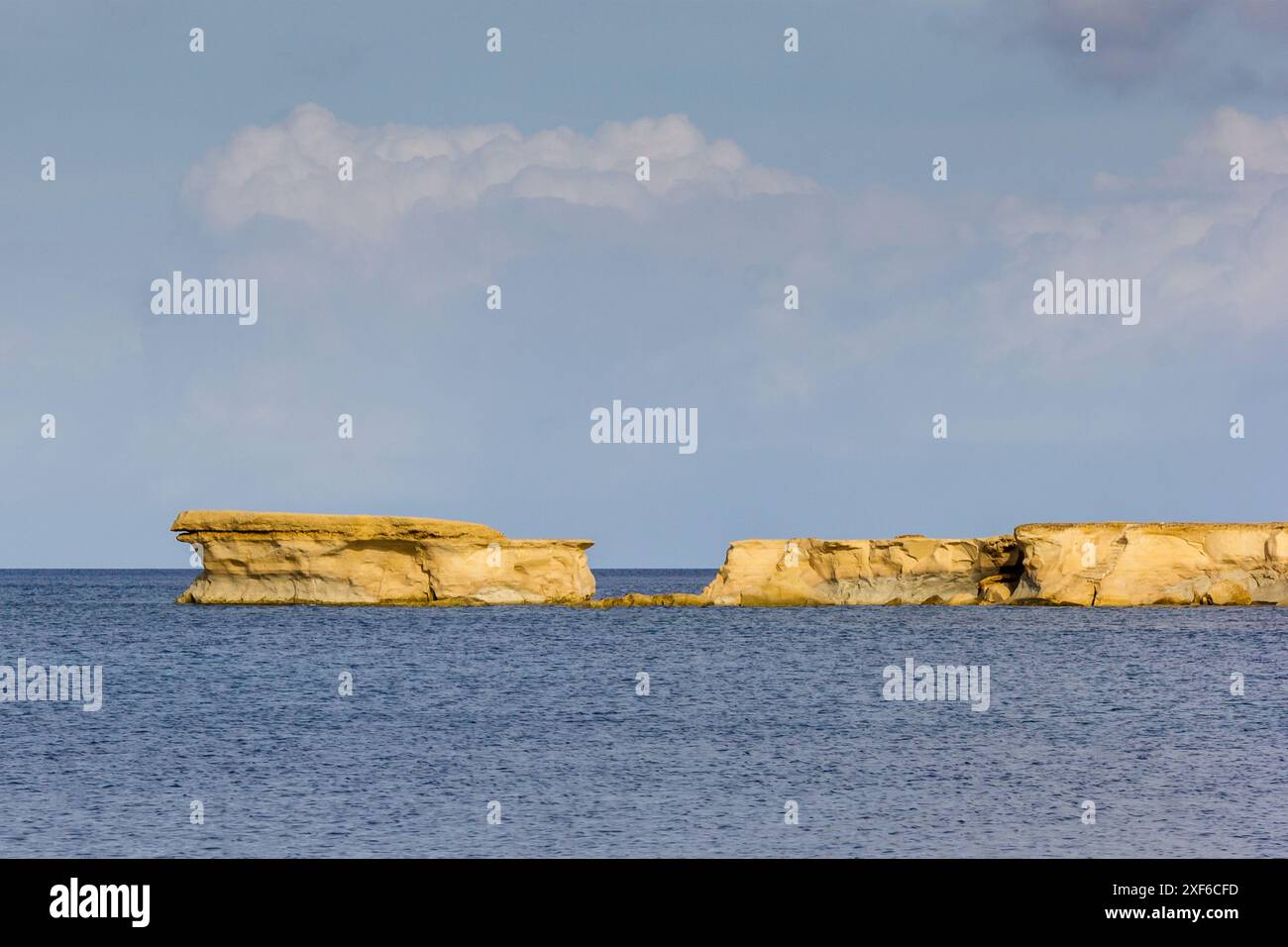 rock formation on the Maltese coast limits of Marsalforn, Gozo Stock ...