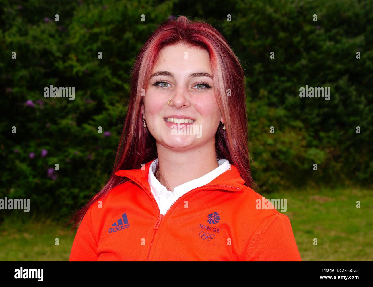 Penny Healey during the Team GB Paris 2024 Archery and Skateboarding team announcement at Ackers ...