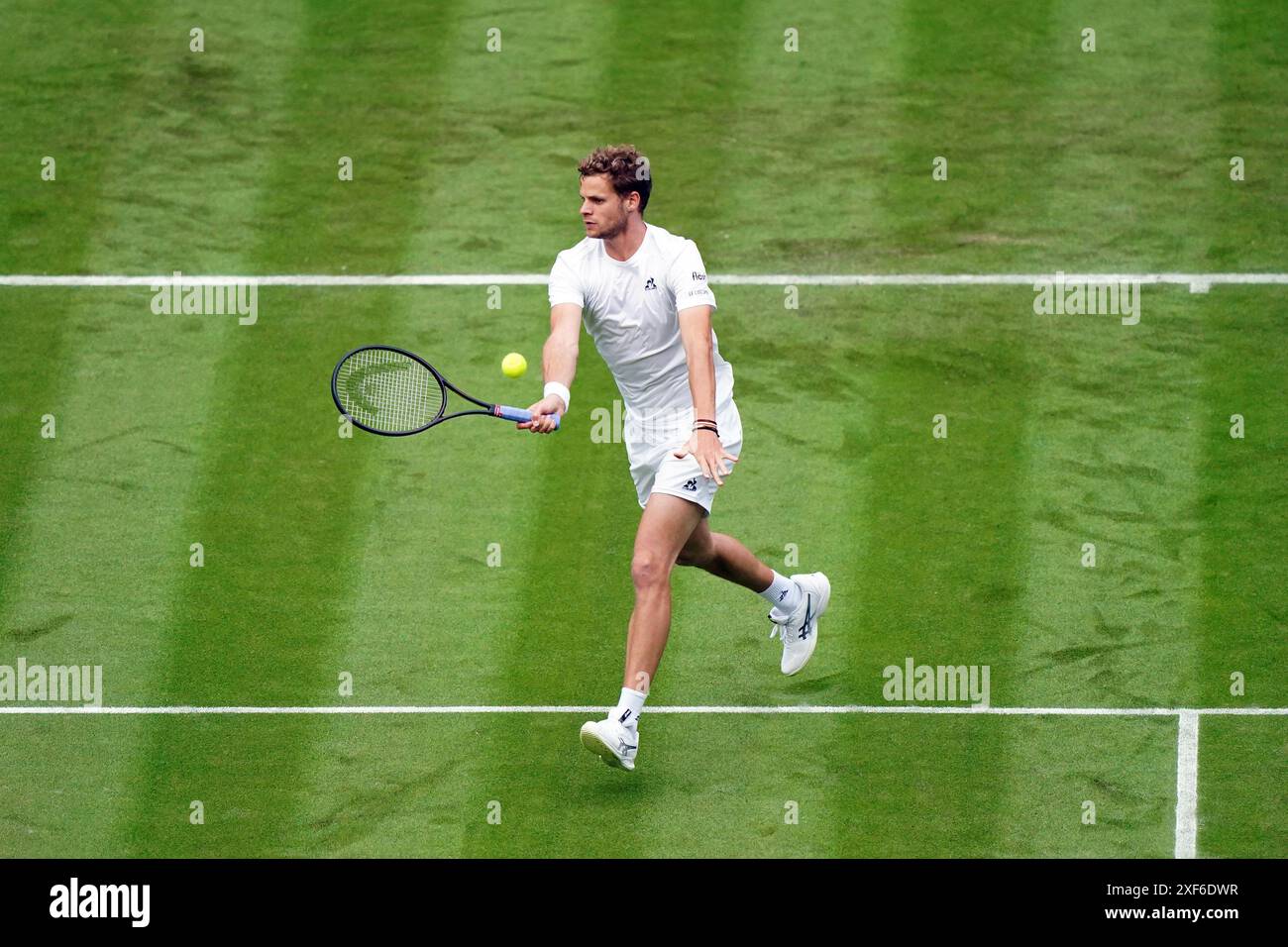 Yannick Hanfmann during his match against Jannik Sinner on day one of ...