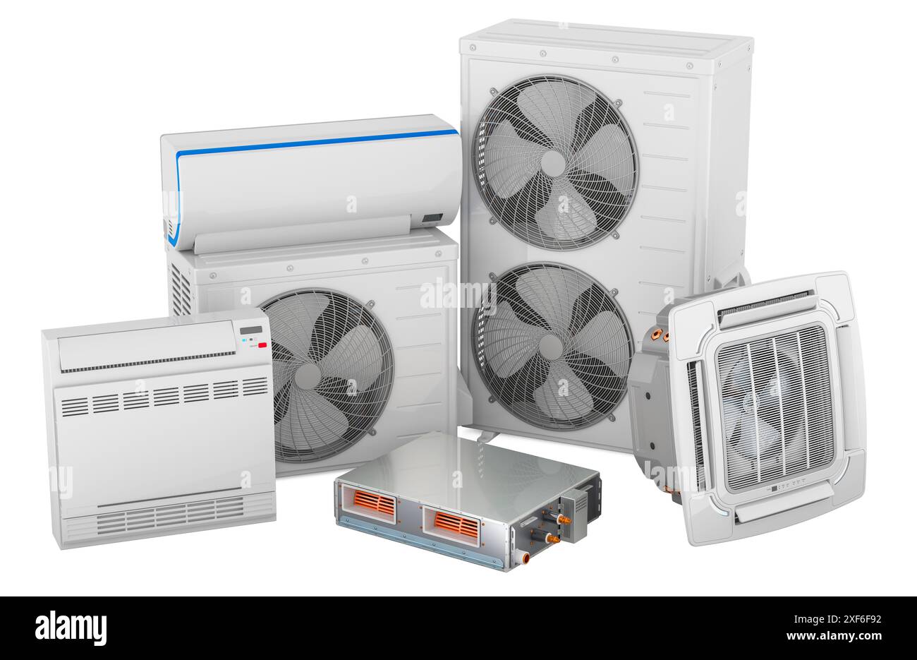 Air conditioner indoor wall and outdoor compressor multi-zone unit ...