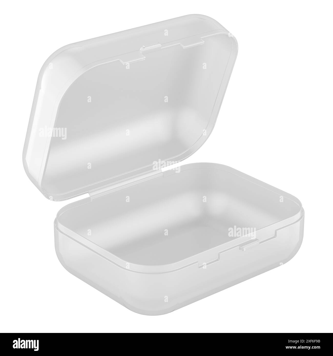 Opened Plastic Box Hook. Small White Storage Container Case, 3D ...