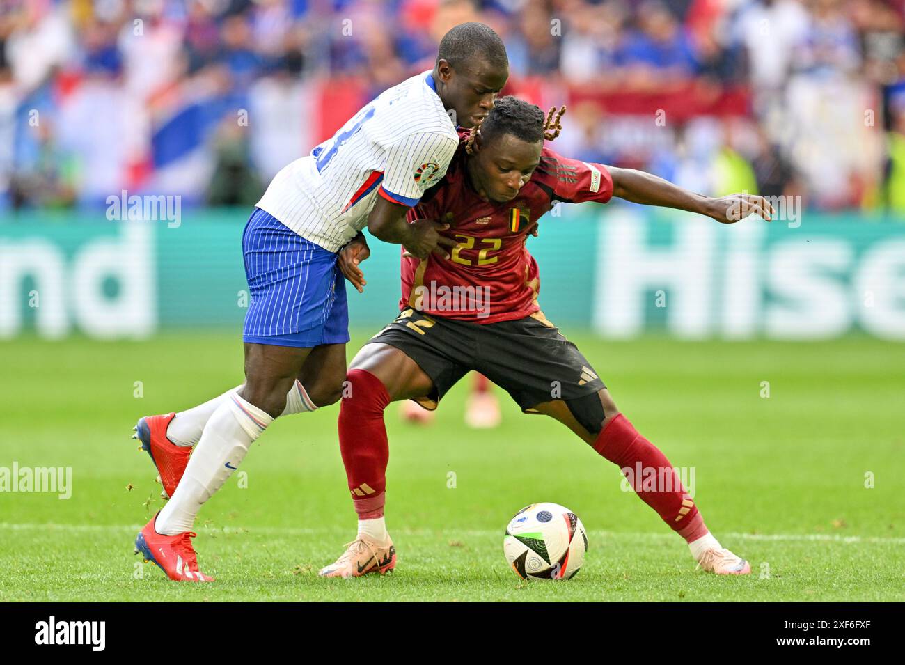 Dusseldorf, Germany. 01st July, 2024. NGolo Kante (13) of France ...