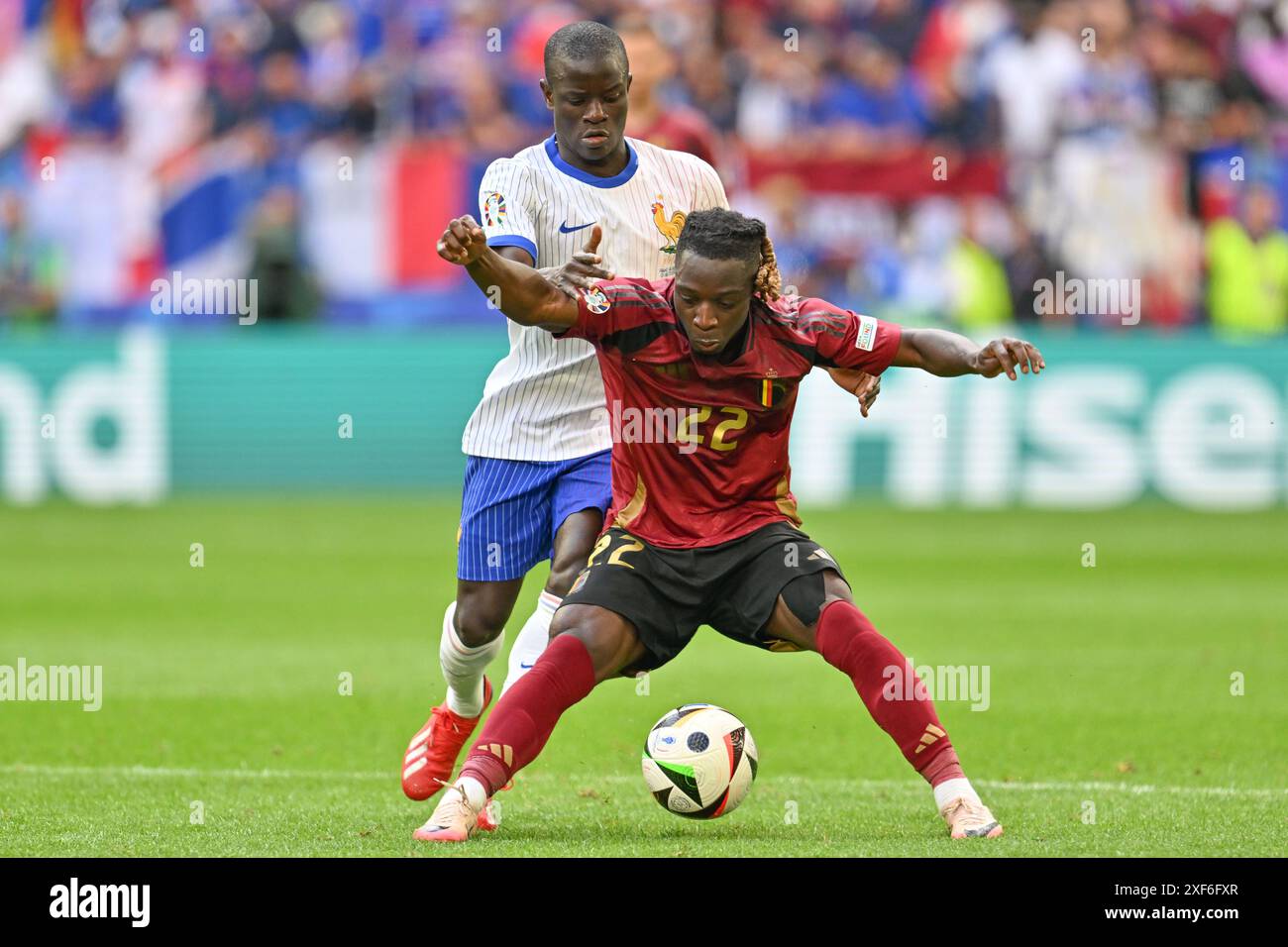 Dusseldorf, Germany. 01st July, 2024. NGolo Kante (13) of France ...