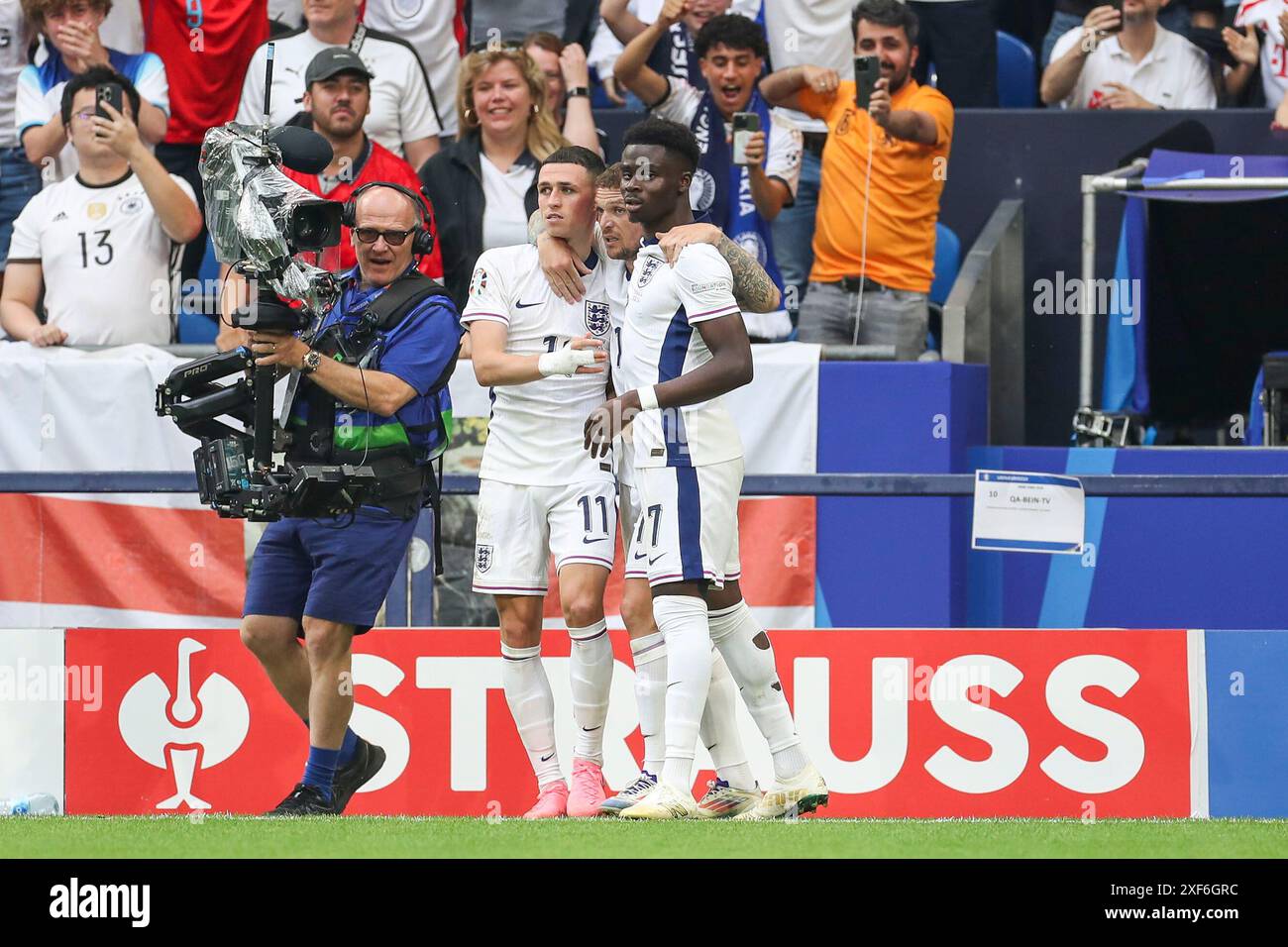Gelsenkirchen, Germany. 30th June, 2024. England forward Phil Foden ...