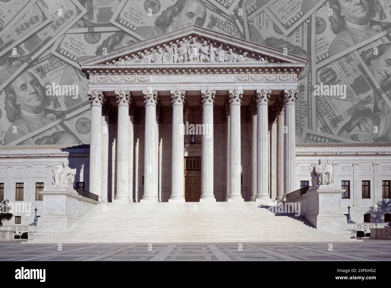 The United States of America USA Supreme Court building in Washington D ...