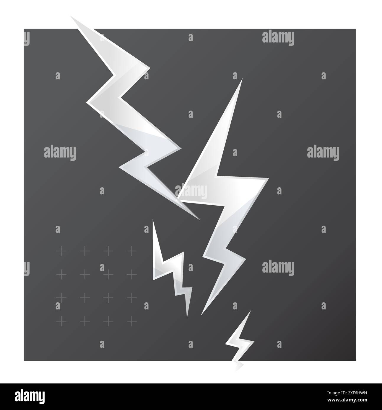 Lightning Bolt on Black Background - Stock Illustration as EPS 10 File ...