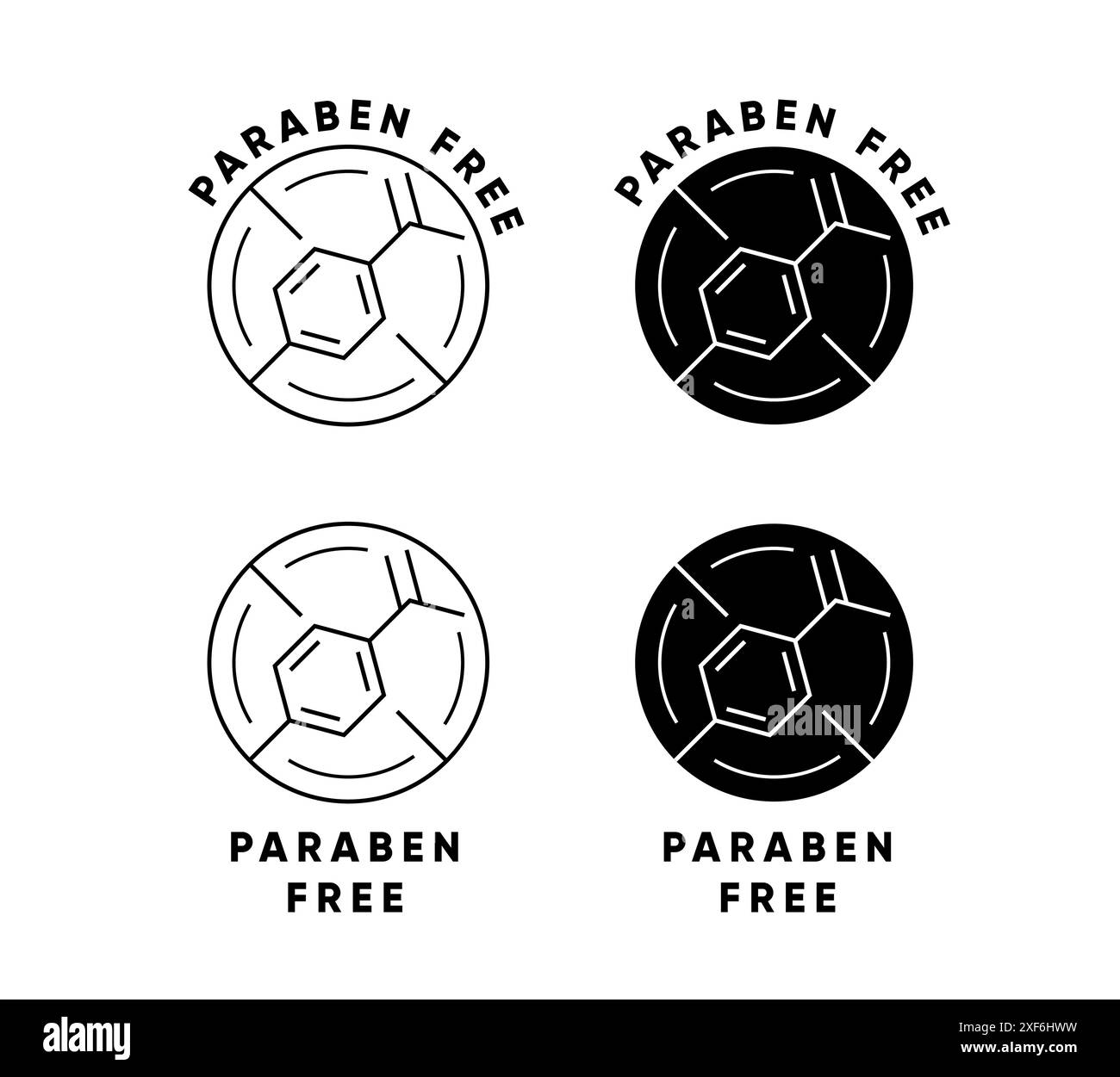 Paraben Free Icon for Cosmetics Labels - Stock Icon as EPS 10 File ...