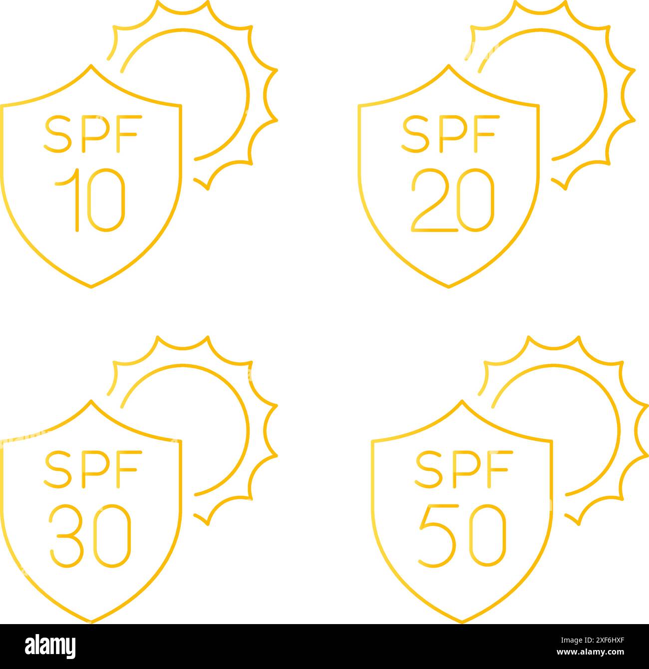 SPF ( Sun Protection Factor ) - measuring UVB protection - Stock Icon ...