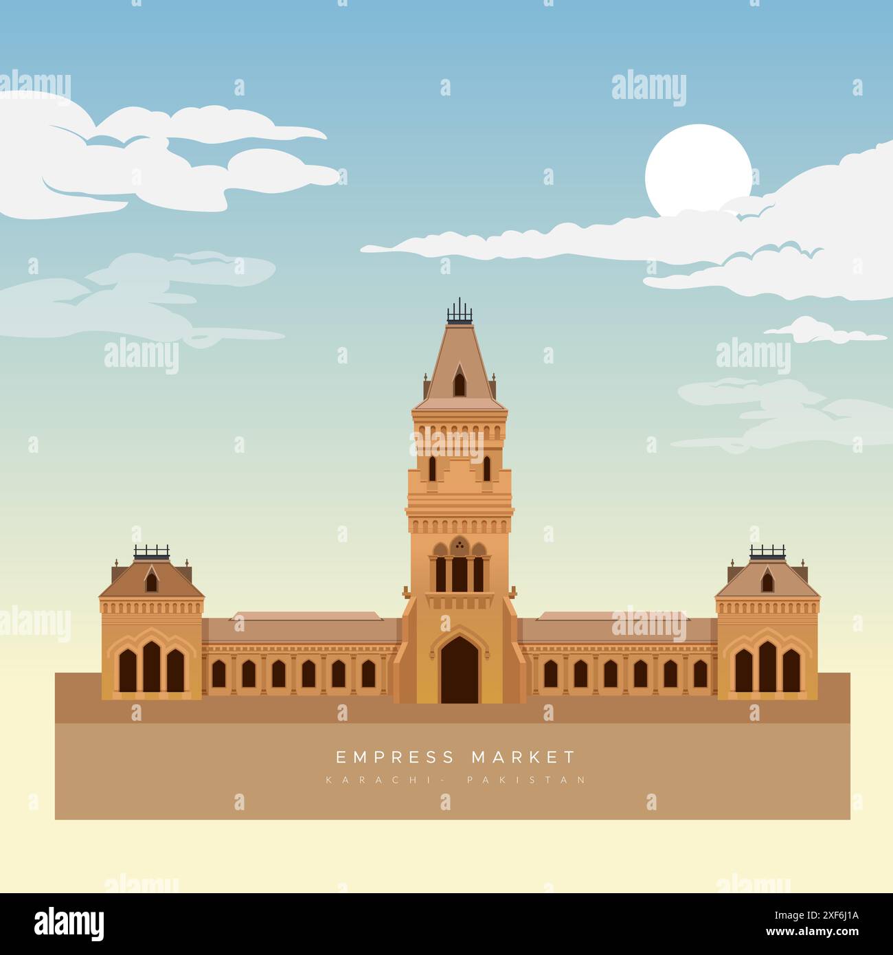 Empress Market - Saddar Town of Karachi, Pakistan - Stock Illustration ...