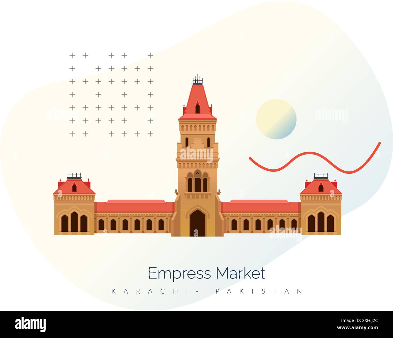 Empress Market - Saddar Town of Karachi, Pakistan - Stock Illustration ...