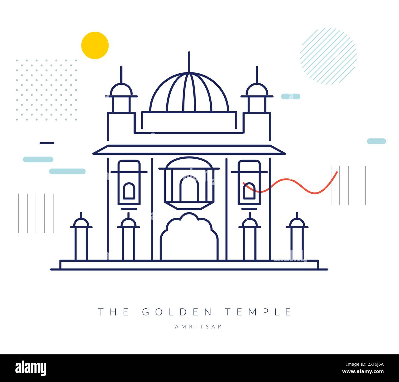 The Golden Temple - Amritsar - Stock Illustration as EPS 10 File Stock ...